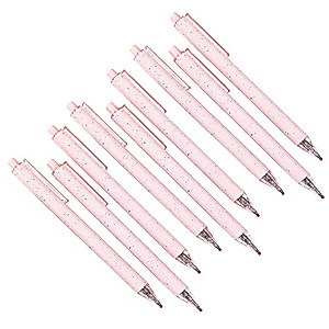 RIANCY 12 PCS Retractable Gel Pens Set with Black Ink - Best Pens for Smooth Writing & Comfortable Grip - Cute Pink Pens for Journaling - Great for School, Office, or Personal Use