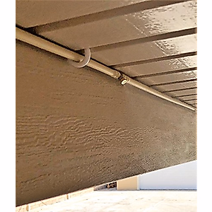 Alumahangers® 1/4" Round 4" Long Durable Plastic Alumahooks (24pk) for Outdoor Rope Lighting. Made in USA. Solid Alumawood Non Insulated Ideal for String Light Decorating, Cool Water misting Hooks.