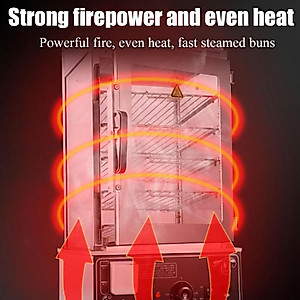 Stainless Steel Bun Steamer,Electric Hot Food Warmer Display Case,Restaurant Bun Warmer,Commercial Bun Steamer (110V)