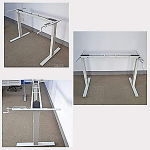 Bookshelf Height-Adjustable Standing Desk Base, Heavy-Duty Steel Desk Frame, Manually Adjustable Desk Lifting Table, for Home Office