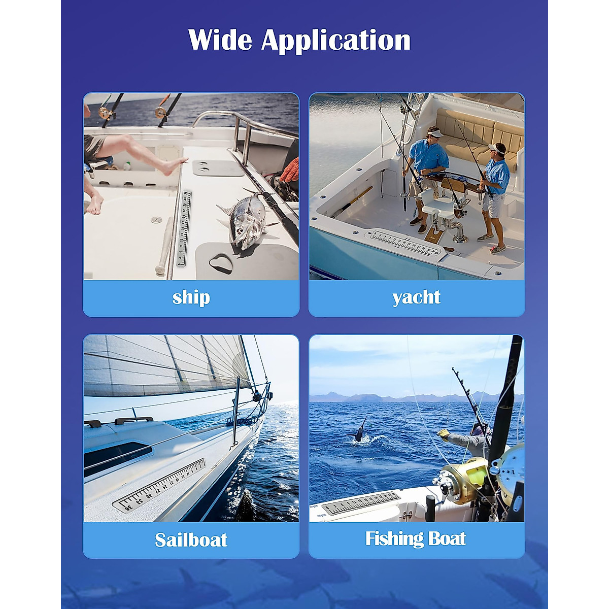 36" Fish Ruler for Boat EVA Foam Fish Measuring Ruler with Self-Adhesive Backing Fish Measurement Tape Sticker Tool for Fish Boat 36 inch