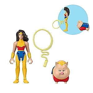 Fisher-Price DC League of Super-Pets Preschool Toys Wonder Woman & Pb Poseable Figure & Accessory Set for Kids Ages 3+ Years