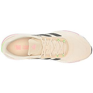 adidas Women's Supernova + Running Shoe, Ecru Tint/Carbon/Beam Pink, 9