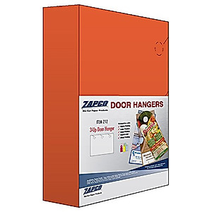 3-UP Print-Ready Door Hangers Orbit Orange Item 212 65lbAB Pkg of 250 Sheets 8.5" x 11"