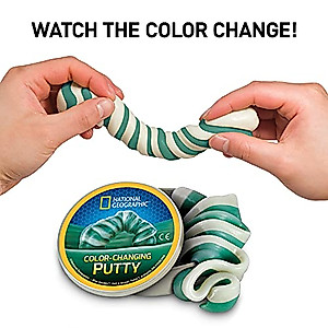 NATIONAL GEOGRAPHIC Mega Slime Kit & Putty Lab - 4 Types of Slime Plus 4 Types of Putty Including Magnetic Putty, Slime Kit for Boys and Girls, Sensory Putty Toy & Science Kit (Amazon Exclusive)