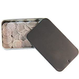 200 PCS 1/2 Pipe Screens, Stainless Steel Pipe Screen Filters 0.5 inch Metal Screens with Black Storage Box