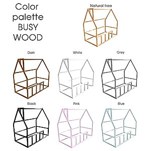 BUSYWOOD House Bed for Kids - Toddler Bed - Platform Bed Frame - Montessori Floor Bed - Full Size Bed - Queen Bedframe, Natural Wood (FLOOR BED FOR SLEEPING ONLY)