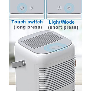 Small Dehumidifiers for Home, AIERVEN 49 OZ Quiet Dehumidifier with Auto Shut Off, Portable Dehumidifiers for Bedroom, Bathroom Closet, RV, 2600 Cubic Feet (280 sq ft)