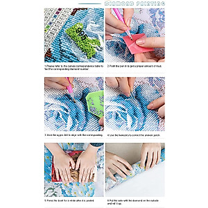 KEUASDV Diamond Painting Kits for Adults, Mountain 5D DIY Diamond Art Kits Full Drill Diamond Dots for Gift Wall Decor and Relaxation Gem Arts 12x16 inch