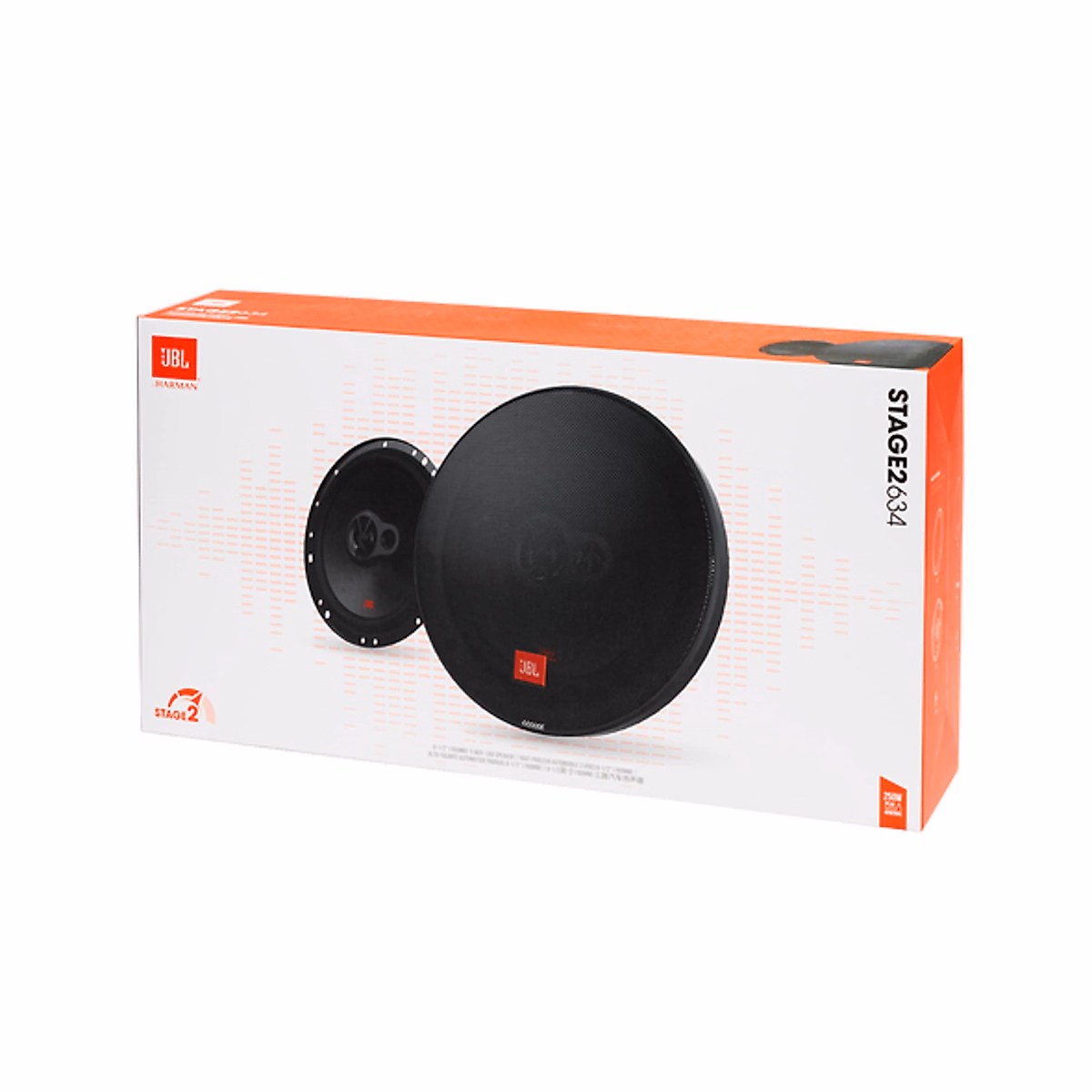 JBL Stage 602 135W Max (45W RMS) 6-1/2" 4 ohms Stage Series 2-Way Coaxial Car Audio Speakers / FREE ALPHASONIK EARBUDS