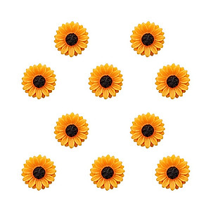 Joyci 10-Pack Women Brooch Lapel Pins Novelty Sunflower Daisy Safety Push Pin Buckle for Shirt Hat Cardigan Sweater Decorate Tie Tacks Pin Back Clutch (Sunflower)