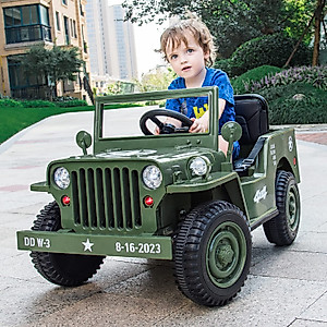 AVRCECI Ride On Truck 12V Electric Vehicles Battery Powered Ride on Car Toys w/Four Wheels,Remote Control, Music,LED Lights, High and Low Speed for Boys Girls Toddlers(Green)