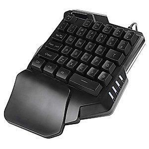 G30 One Handed Gaming Keyboard , Professional LED Backlit Keyboard , Compact 35 Keys Half Keyboard Gaming Keypad for win2000 ,XP ,Me ,Vista7 ,8 ,OS X Black