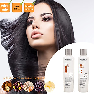 Clarifying Shampoo with Brazilian Keratin Treatment and Intensive Hair Mask KIT + Sulfate Free and Sodium Free Shampoo & Conditioner KIT
