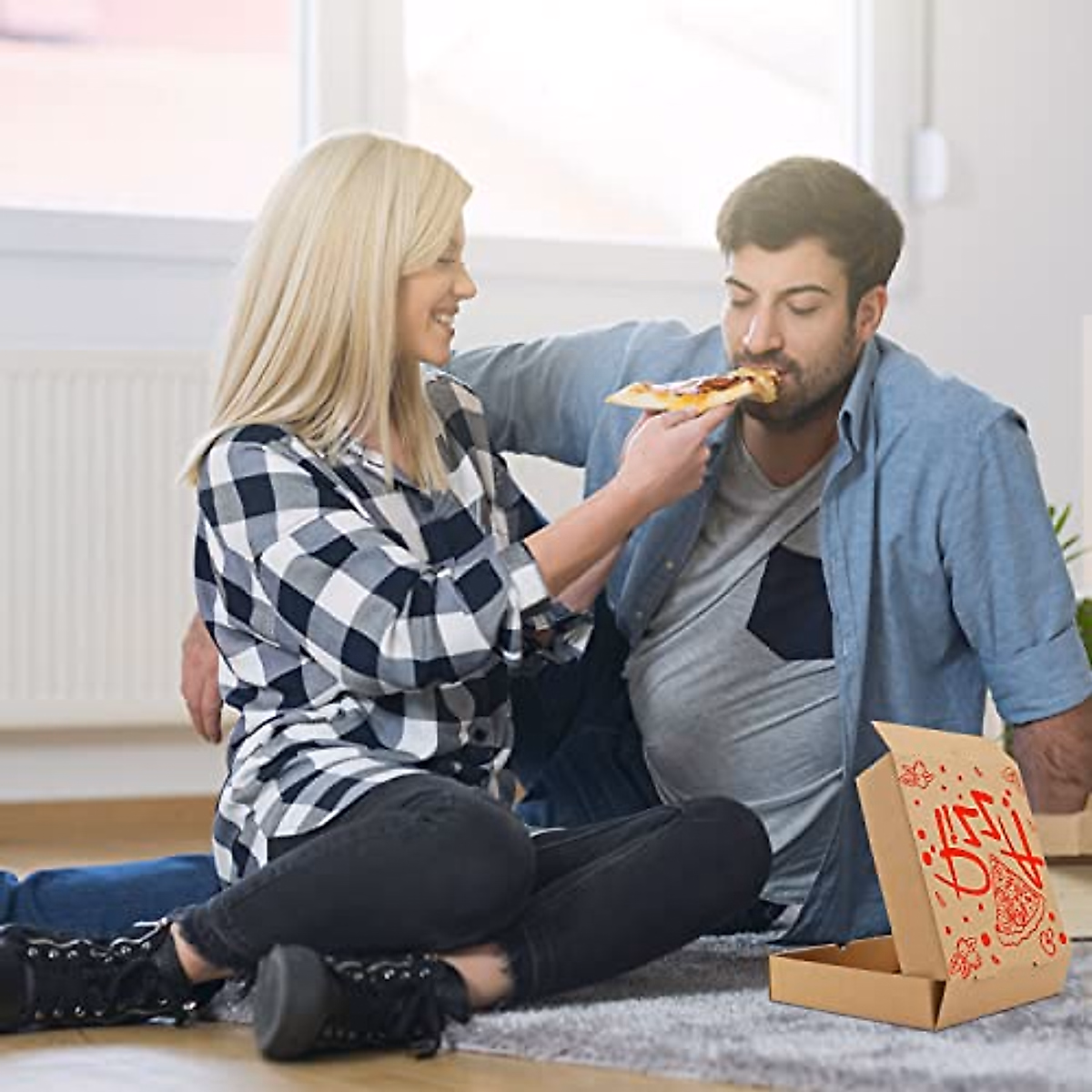 Zitonyang Pizza Boxes,15 Pack Cardboard Pizza Boxes Kraft Corrugated Pizza Boxes Cardboard Boxes Take Out Containers,Square Pizzeria Bakery Packaging Box,Takeaway Mailing Shipping(Red)