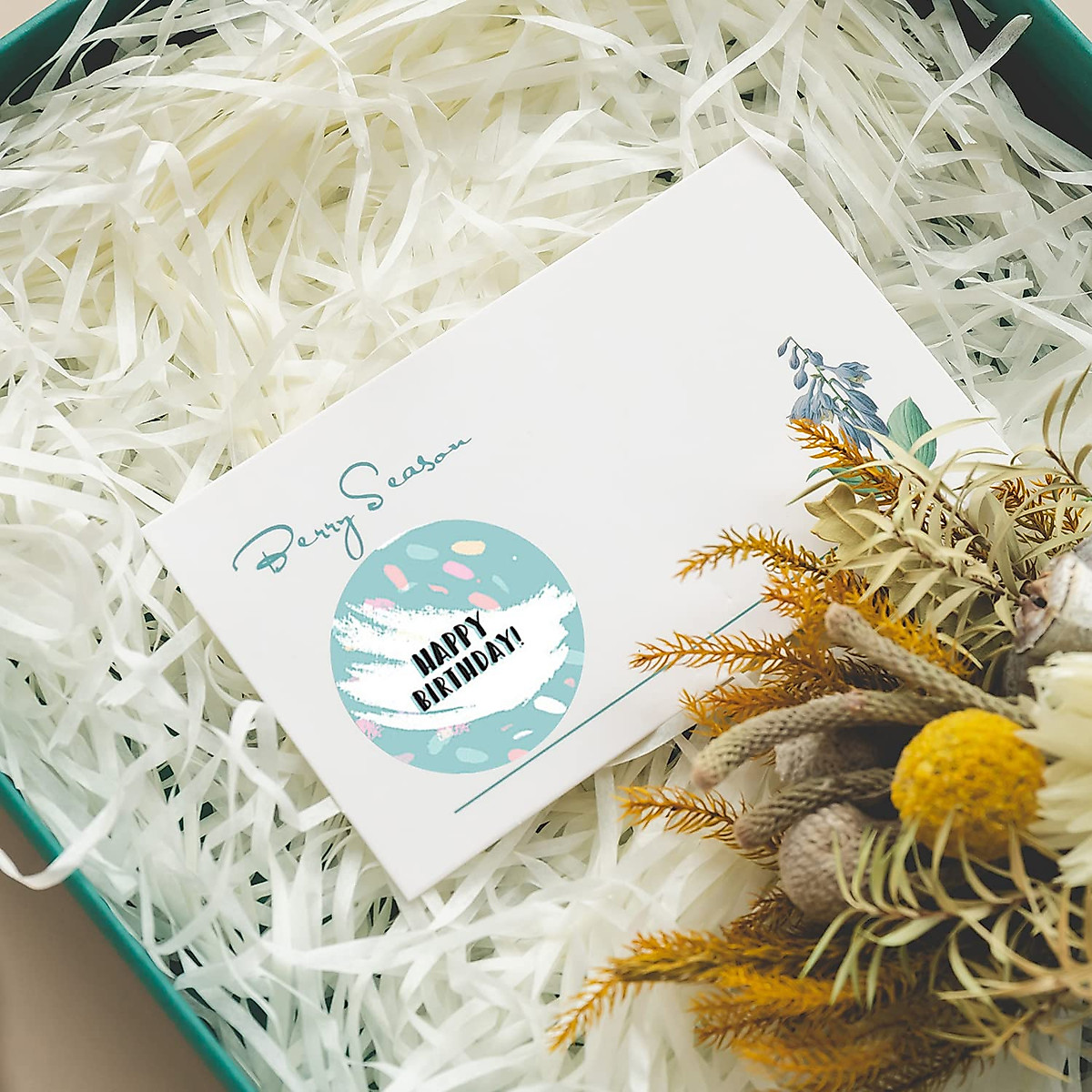 Almiao Happy Birthday Stickers Label, 1.5 Inches 500PCs Round Happy Birthday Stickers Roll