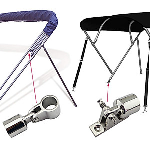 NRC&XRC2 PCS Marine Boat Deck Hinge Mount Bimini Top Fitting Hardware 316 Stainless Steel