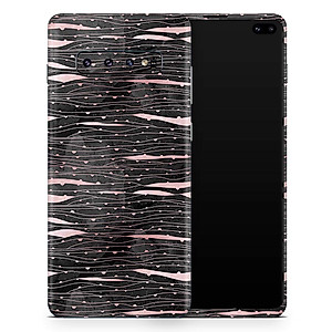 DesignSkinz Karamfila Marble & Rose Gold Striped v9 Protective Vinyl Decal Wrap Skin Cover Compatible with The Samsung Galaxy S20 (Screen Trim & Back Glass Skin)