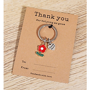 Miss Pink Teacher Application Gifts Bulk Teacher Keychain Gift for Women, Teacher Christmas Valentine's Day Birthday Gifts in Bulk Best Teacher Thank You Keychains Gifts for Daycare Teacher (YPRW)