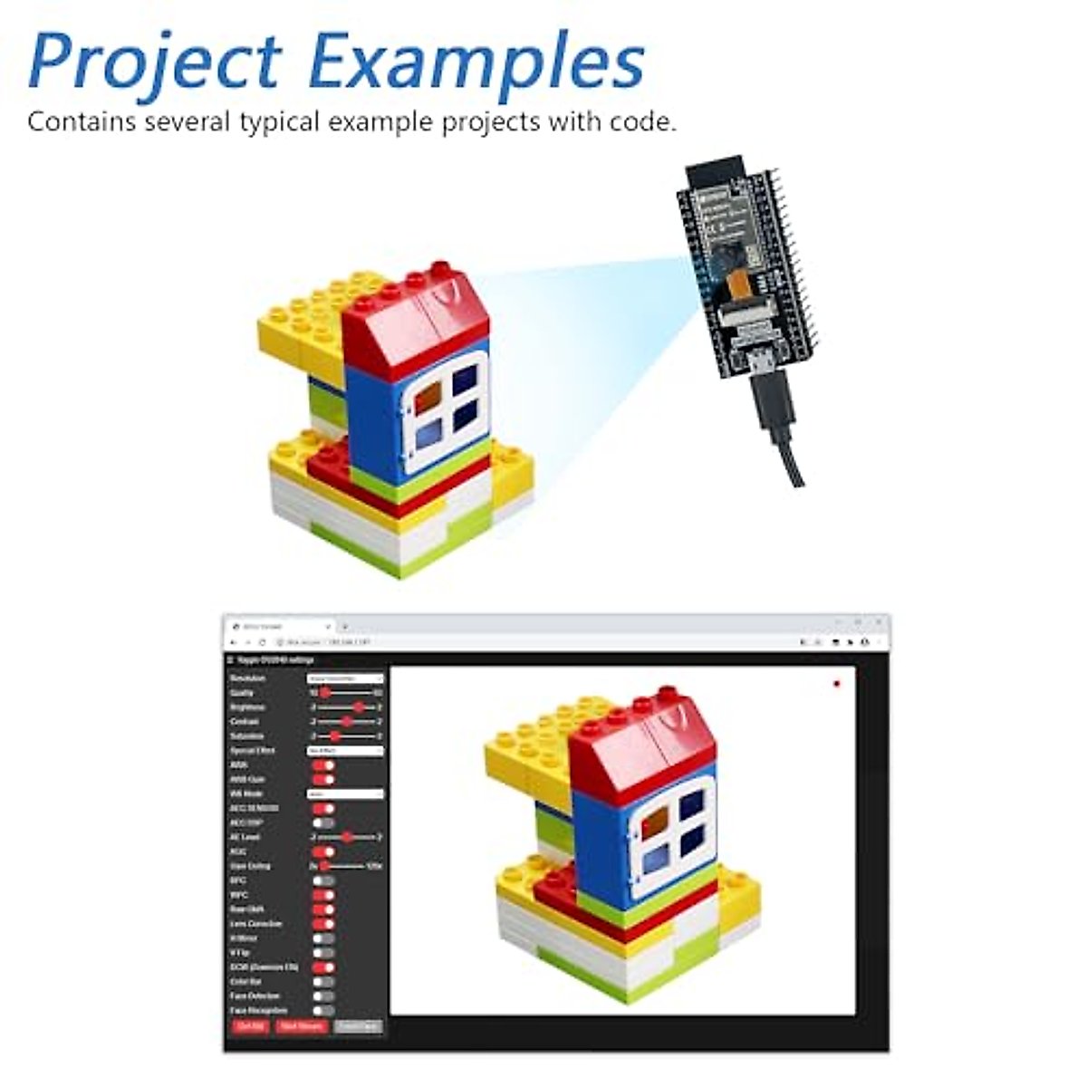 Freenove ESP32-WROVER CAM Board (Compatible with Arduino IDE), Onboard Camera Wireless, Python C Code, Detailed Tutorial, Example Projects