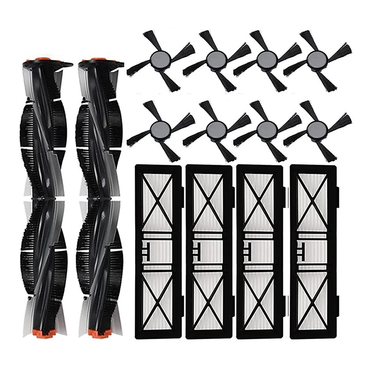 WEddle Main Side Brush Hepa Filter Accessories Sweeping Robot Vacuum Cleaner. Compatible for Neato Botvac D Series D7 D85 D3 D4 D5 D6 D75 D80