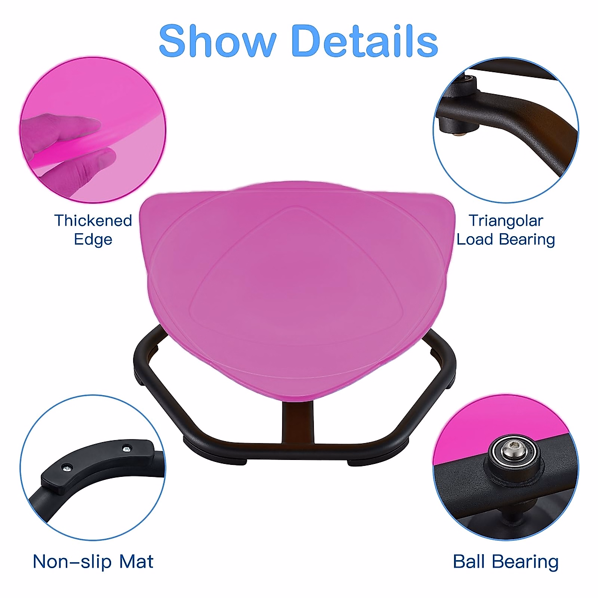 safisipapa Sensory Chair for Kids with Autism, Spin & Swivel for Body Coordination