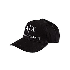A | X ARMANI EXCHANGE Men's Baseball hat, Black & White, One Size