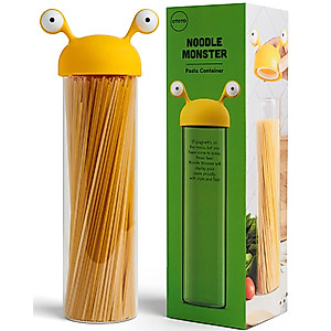 OTOTO Noodle Monster Spaghetti Container Storage - Pasta Containers for Pantry - BPA-free Plastic, Airtight, Food Grade & Dishwasher Safe Pasta Storage - Pasta Holder Container - 5x3.5x12.75 in