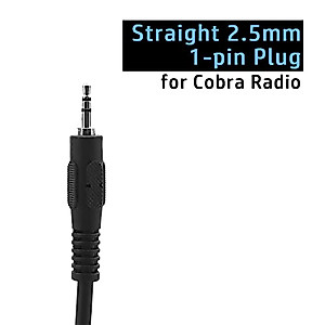 NEWASHAN Hand Microphone for Cobra microTalk Radio ACXT345 ACXT545 CX112 CX190 CX1035R FLT CXT645 CXY900 PX655 RX385 Walkie Talkie Shoulder Lapel Speaker Mic with Back Clip Audio Jack (Straight 1-pin)