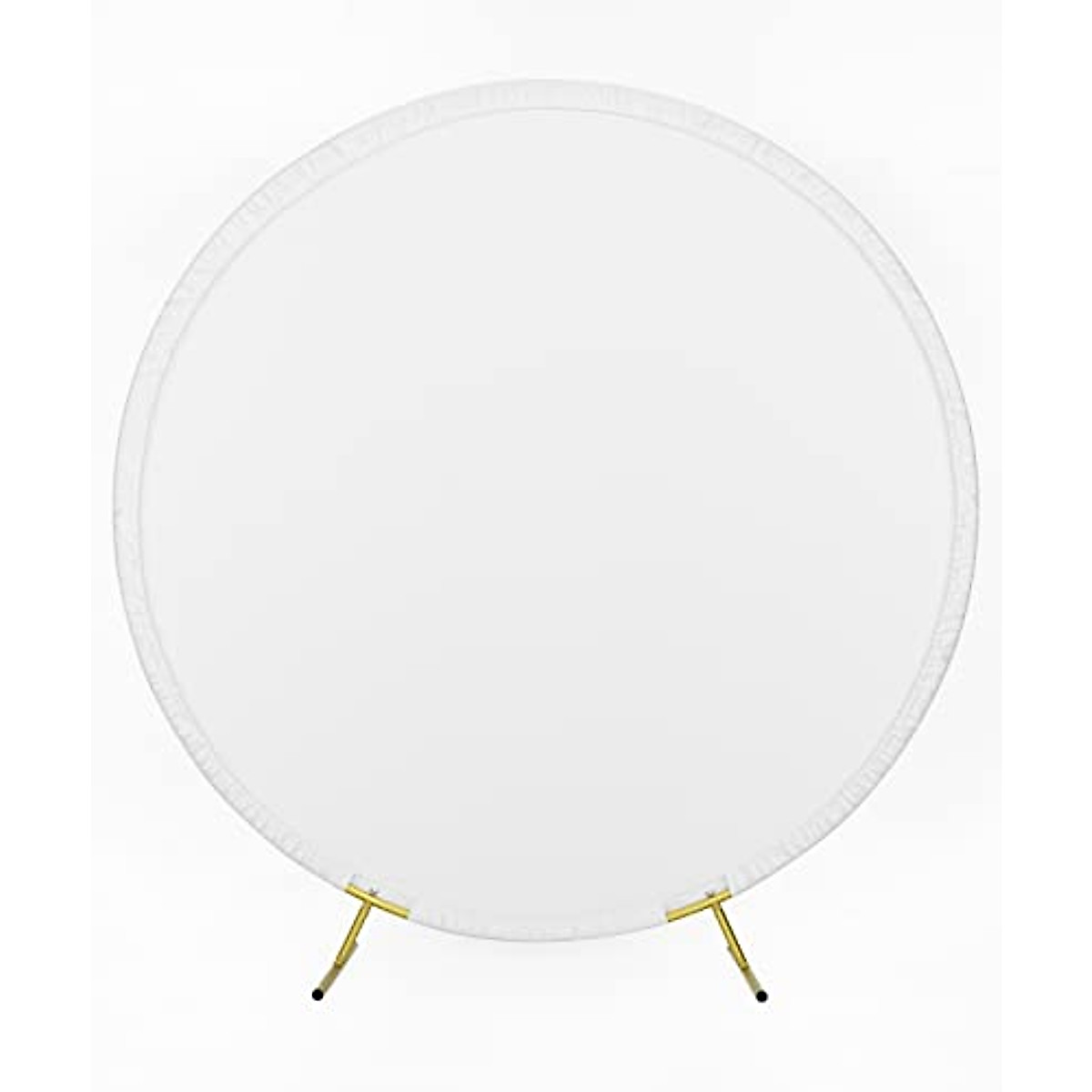 Harfirbe 6.5 ft Round Backdrop Cover White Round Backdrop Baby Shower Background Birthday Party Decoration