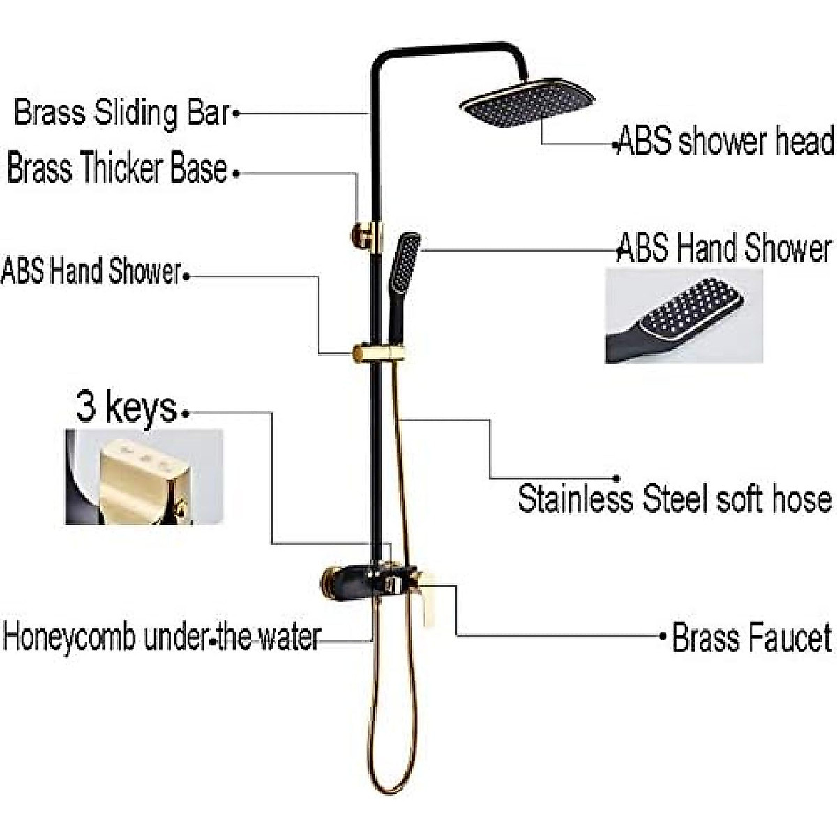 Toilet Shower Kit Gold Shower Faucet Bronze Black Shower Faucets Best Gift For New Home Decoration Bathtub Faucet