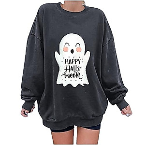 YAFINMO Log In Halloween Shirts For Women Halloween Sweatshirt Halloween Sweater Halloween Shirts Halloween Sweatshirts For Women Womens Vintage Halloween Shirts Halloween Decorations Gray