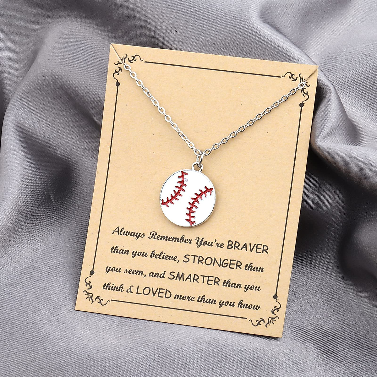 FUSTMW Baseball and Baseball Bat Cross Necklace Baseball Lovers Jewelry Gifts for Baseball Moms Baseball Player Gifts (silver)