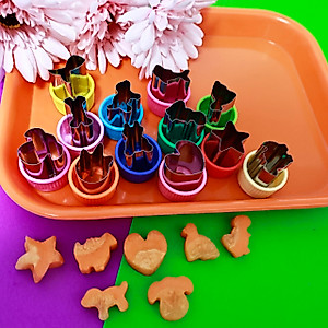 Vegetable Cutter Shapes Set, 12pcs, Mini Cookie Cutters Set Fruit Cookie Pastry Stamps Mold -for Kids Baking and Food Supplement Accessories