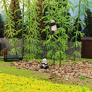 24pcs HO Scale Painted Wild Animals 1:87 PVC Elephant Camel Giraffe Tiger Lion Panda Bear Deer Hippo Rhino Model Railway AN8718