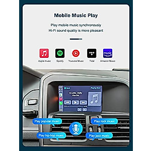 NINETOM Wireless Carplay Retrofit Kit Decoder for Volvo XC60 S60L V40 2014-2017 Year, Support Android Auto, Mirror Link, Rear Camera, Original Car Function