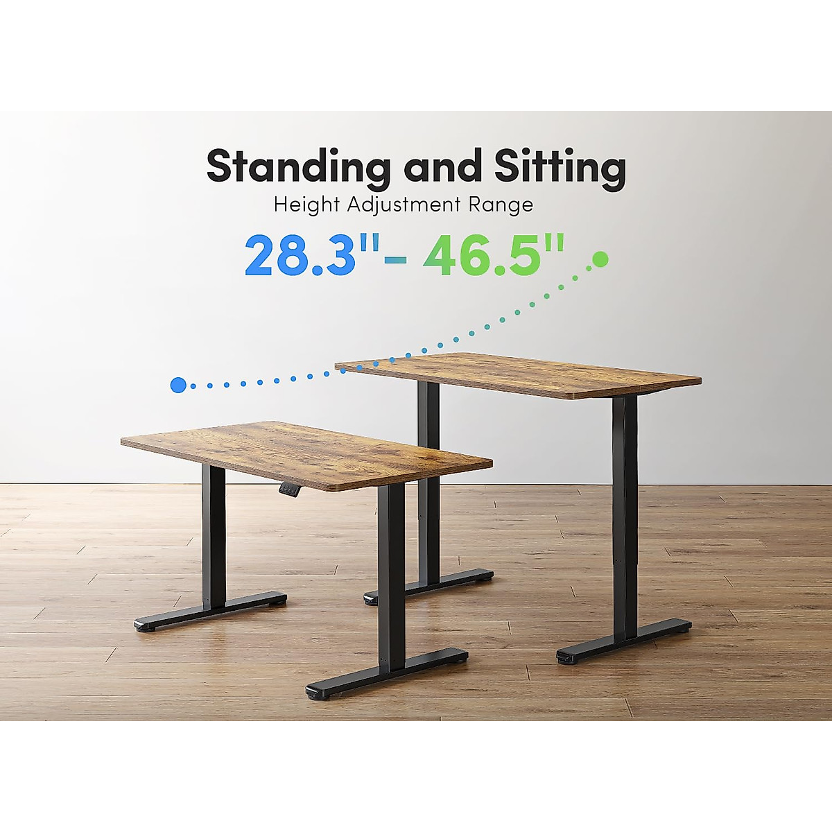 FEZIBO Electric Standing Desk, 40 x 24 Inches Height Adjustable Stand up Desk, Sit Stand Home Office Desk, Computer Desk, Black