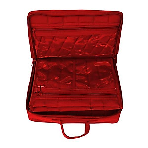 Yazzii Original Craft Organizer Tote Bag - Portable Storage Bag Organizer - Multipurpose Storage Organizer for Crafts, Cosmetics & Jewelry. Red