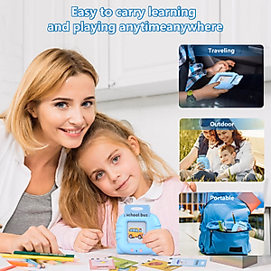 WANIWU Kids Toys Flash Cards Educational Toys for 2-6 Years, 112 Pcs 224 Words Learning Toys Birthday Gift(Blue)