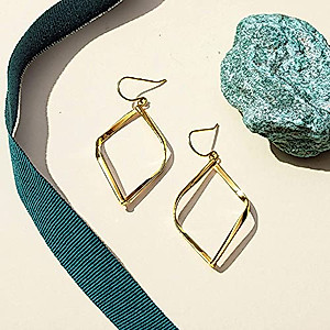 PAVOI 14K Yellow Gold Plated Infinity Sterling Silver Post Hoop Earrings for Women