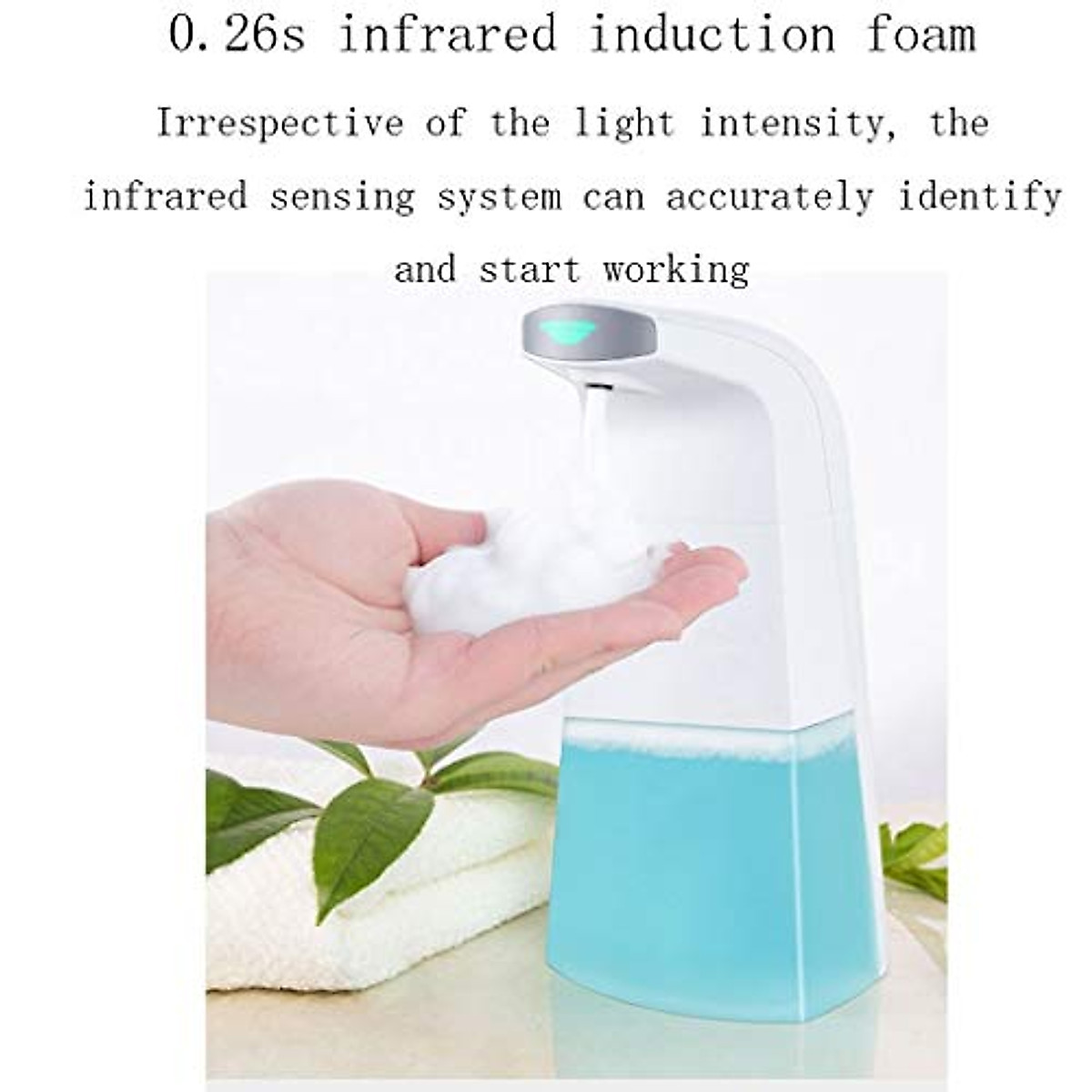 SHUTING2020 Soap Dispenser Automatic Washing Mobile Phone Foam Soap Dispenser Household Hand Sanitizer Set 310ml Soap Pump