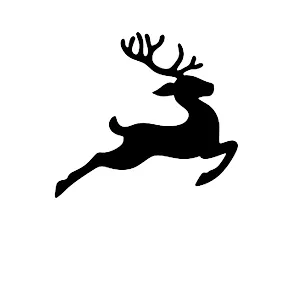 16x20 Flying Reindeer Stencil Made from 4 Ply Matboard