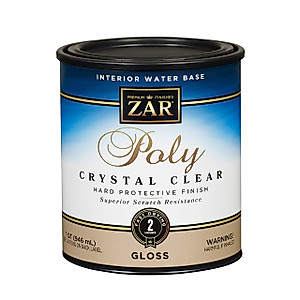 ZAR 32412 Clear qt. Aqua Gloss Water-Based Polyurethane 1