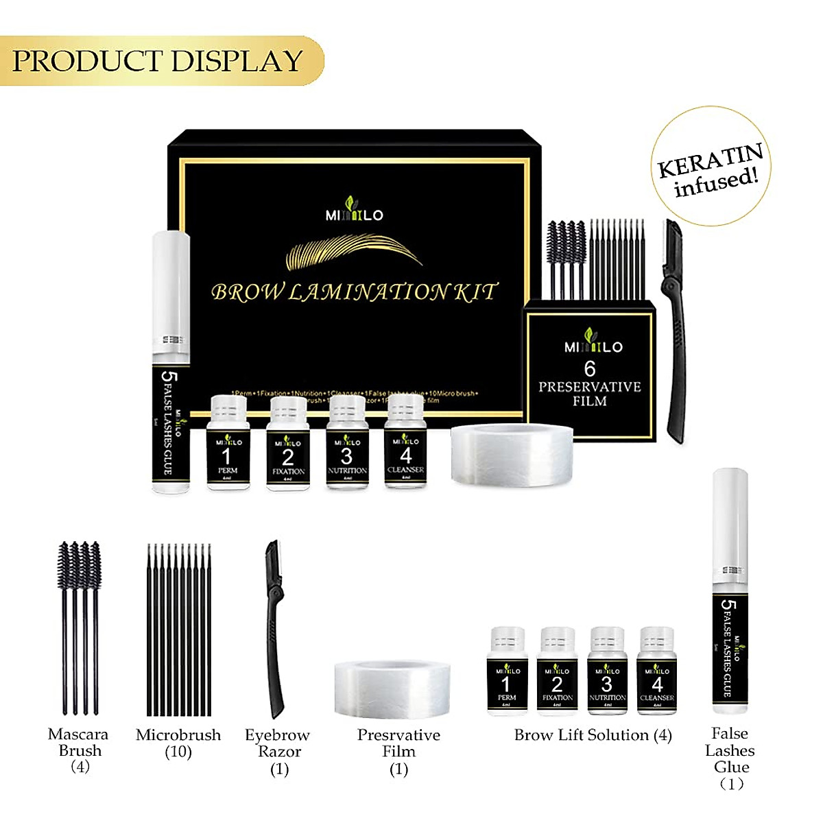 Brow Lamination Kit,JUANPHEA Professional Eyebrow Perming Kit,DIY Eyebrow Lift Styling Kit for Fuller and Messy Eyebrows,Suitable for Salon,Home Use