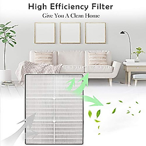UOUOLONUN 510 & 450 Replacement Filter - Compatible with Whirlpool Whispure 8171434K 1183054K 1183054 AP300 AP350 AP450 AP510 Air purifiers, 1 True HEPA Filter + 4 Carbon Filters