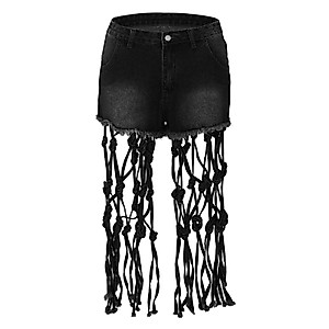 Womens Sweatpants Open Bottom 4-Jul Jeans for Women Stretch fit Bell Bottom Jeans for Women high Waisted Ripped Classic Skirt Tassel Print Hip July 4 Jeans for Women Ripped Flare