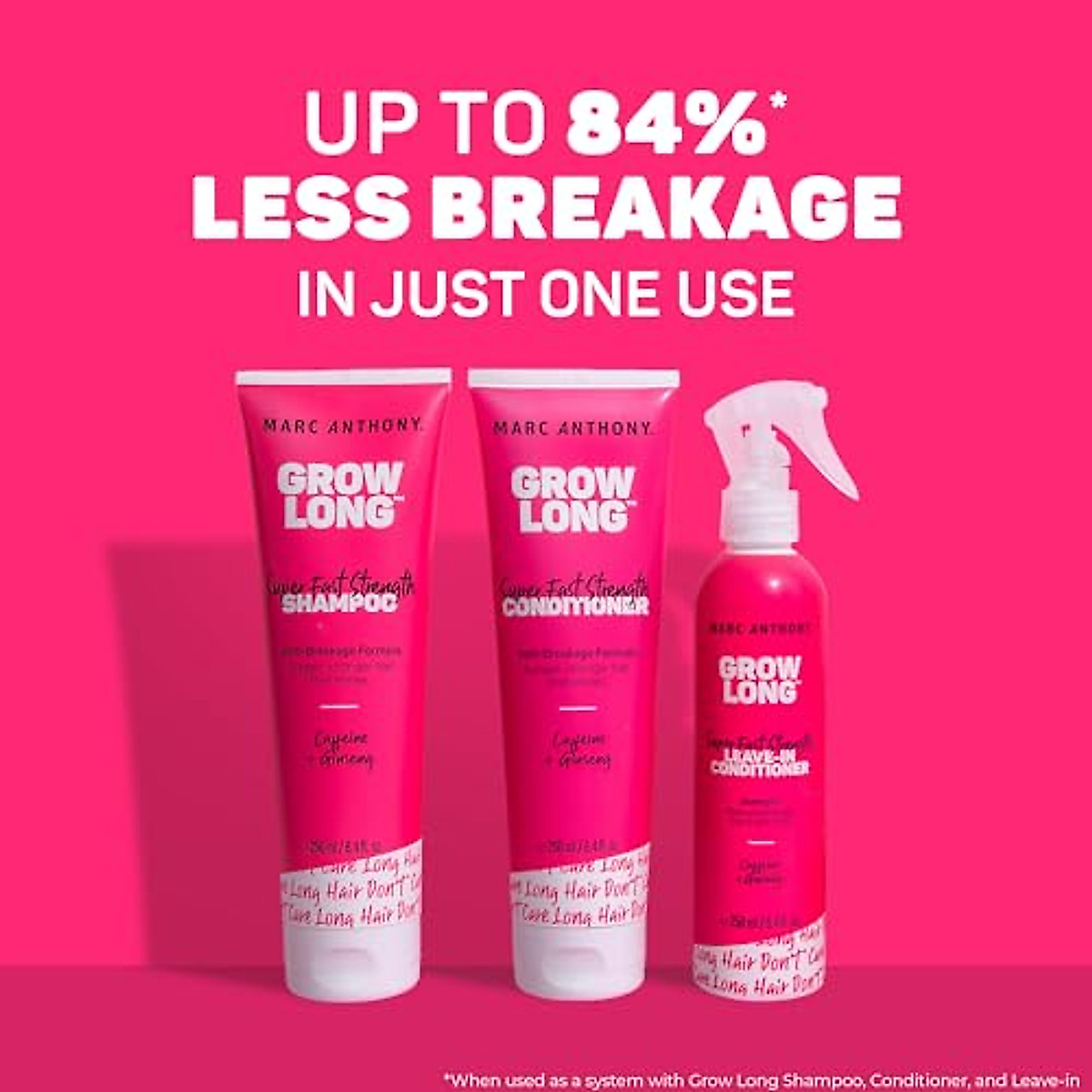 Marc Anthony Strengthening Conditioner, Grow Long - Anti-Frizz, Anti-Breakage & Nourishing Formula For Split Ends, & Hair Growth - Biotin, Vitamin E, Caffeine & Ginseng for Dry & Damaged Hair