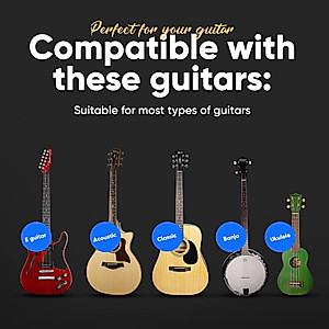 HAVENDI® Capo for Guitar + 3 Picks | Easy to use | Capo for Guitar - Acoustic Guitar, Classical Guitar, Electric Guitar & Ukulele