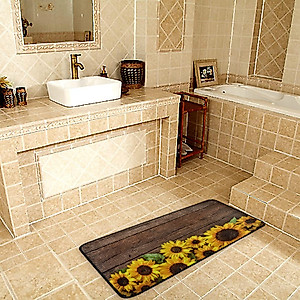Country Style Sunflower Kitchen mat, Carpet Bedroom 39" x 20", Kitchen Anti Fatigue mat,Cushioned Kitchen mat, Kitchen Runner mat, Kitchen Comfort mat - Yellow