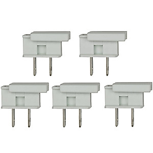 Creative Hobbies SPLUG, Easy Snap On End Plug, For SPT-1 Wire, Residential Grade, Polarized, Non-Grounding, 8 Amp, 125 Volt, White, Pack of 5 Plugs